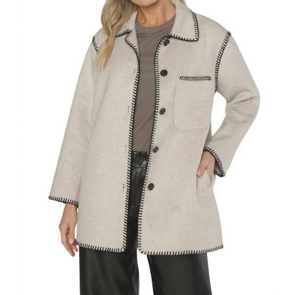 Matty M | Jackets & Coats | New Matty M Angel Contrast Stitch Jacket In ...